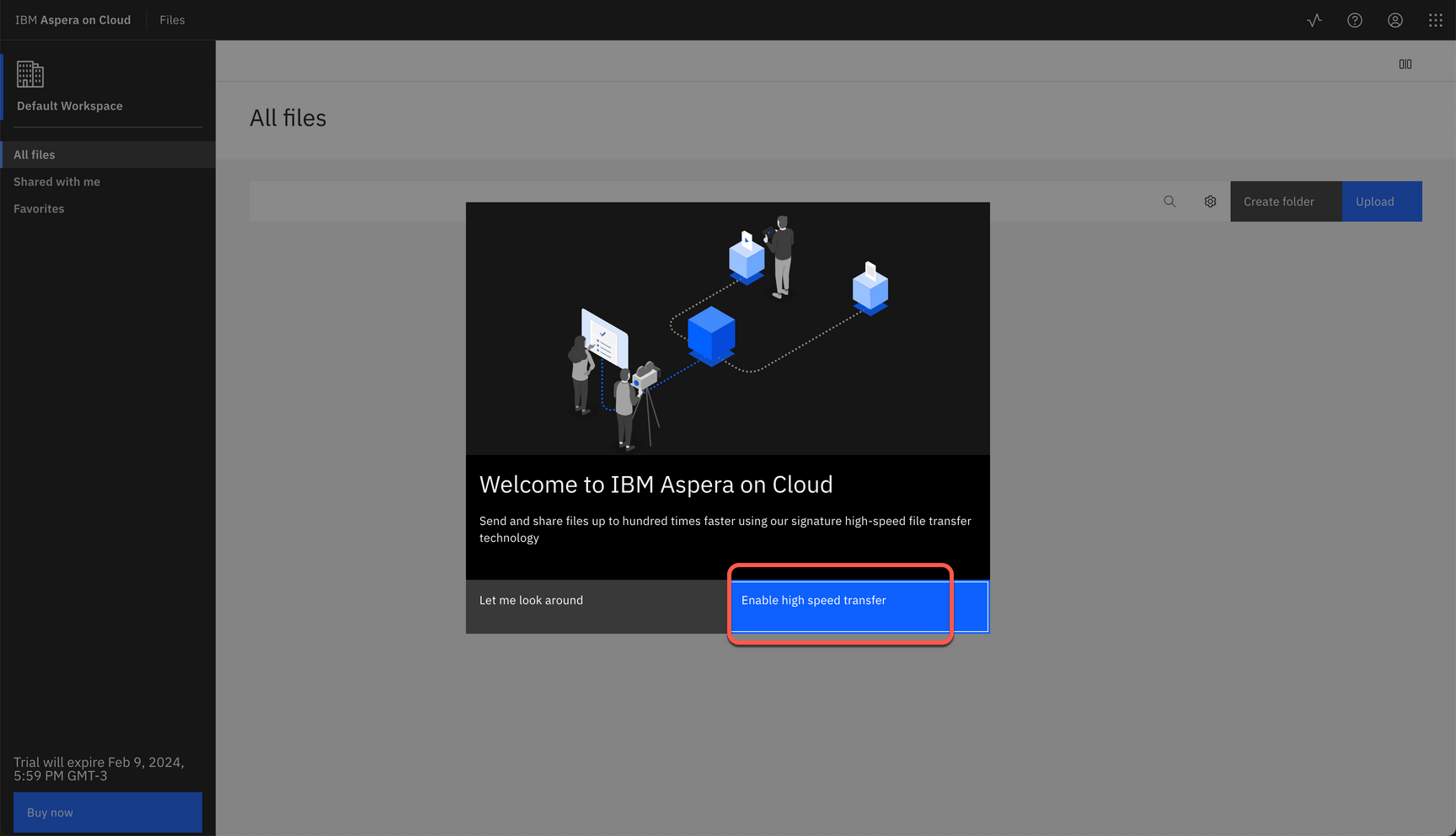 Fast File Transfer Demo for Technical Sales using Aspera On Cloud
