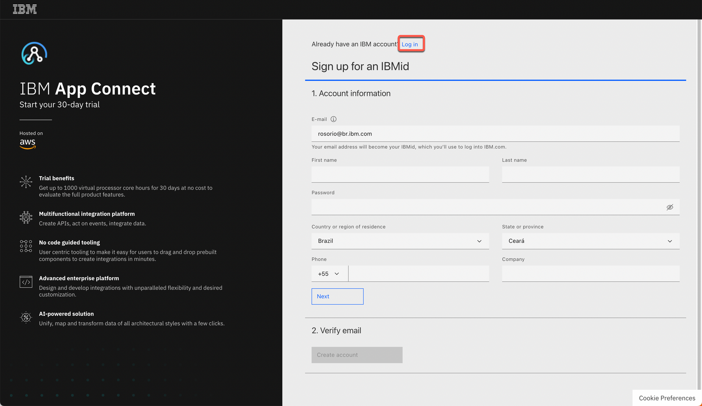 Accessing IBM API Connect and IBM App Connect on AWS