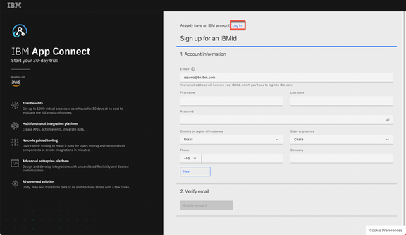 Accessing IBM API Connect and IBM App Connect on AWS