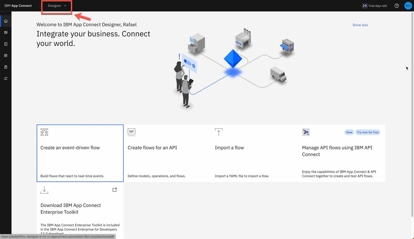 Accessing IBM API Connect and IBM App Connect on AWS