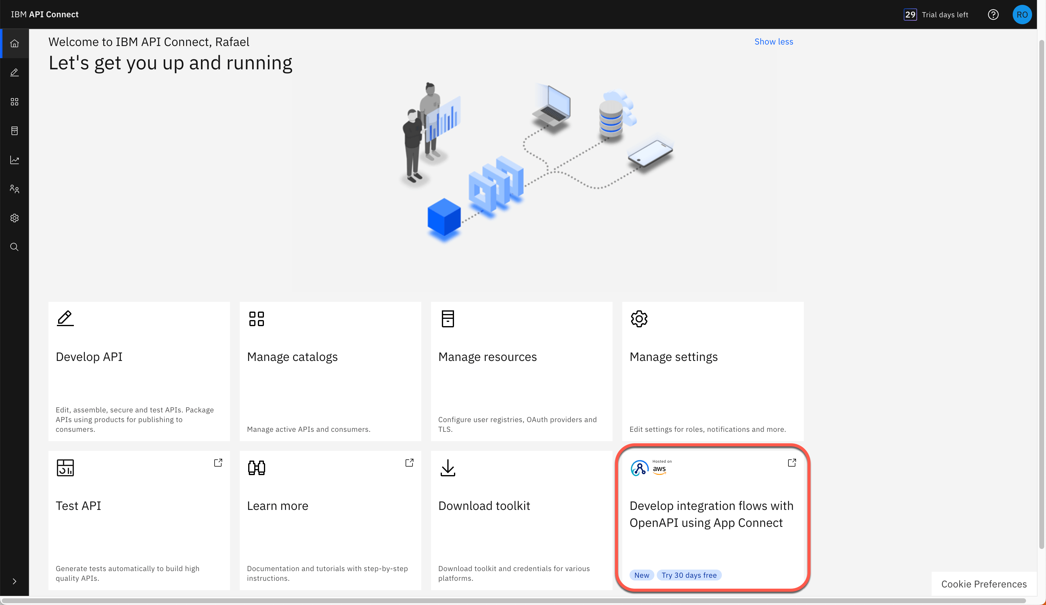 Accessing IBM API Connect and IBM App Connect on AWS