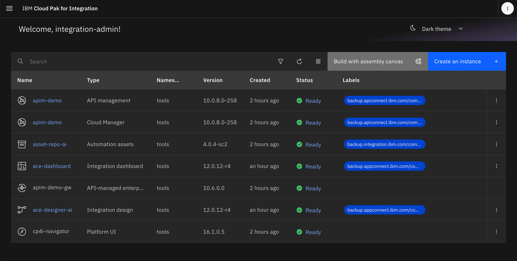 CP4I for Technical Sales - API Demo