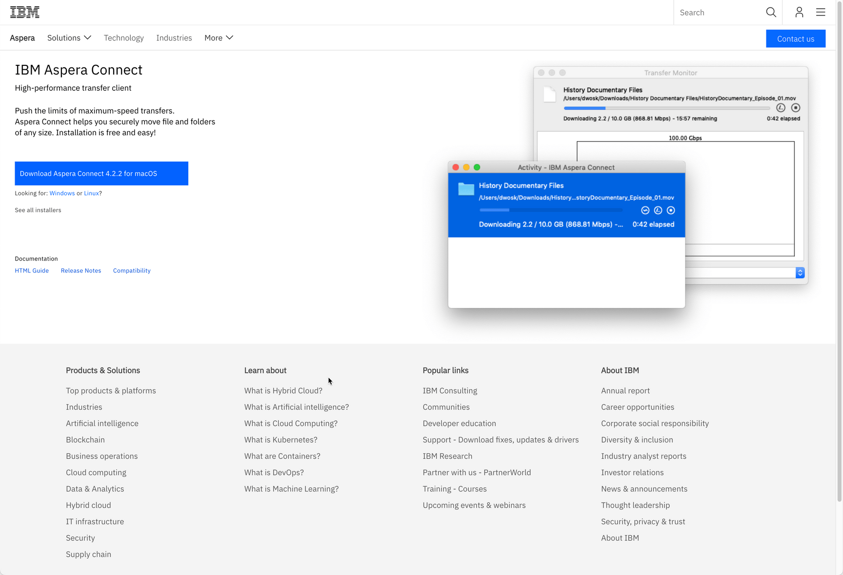 Fast File Transfer Demo for Technical Sales using Aspera On Cloud