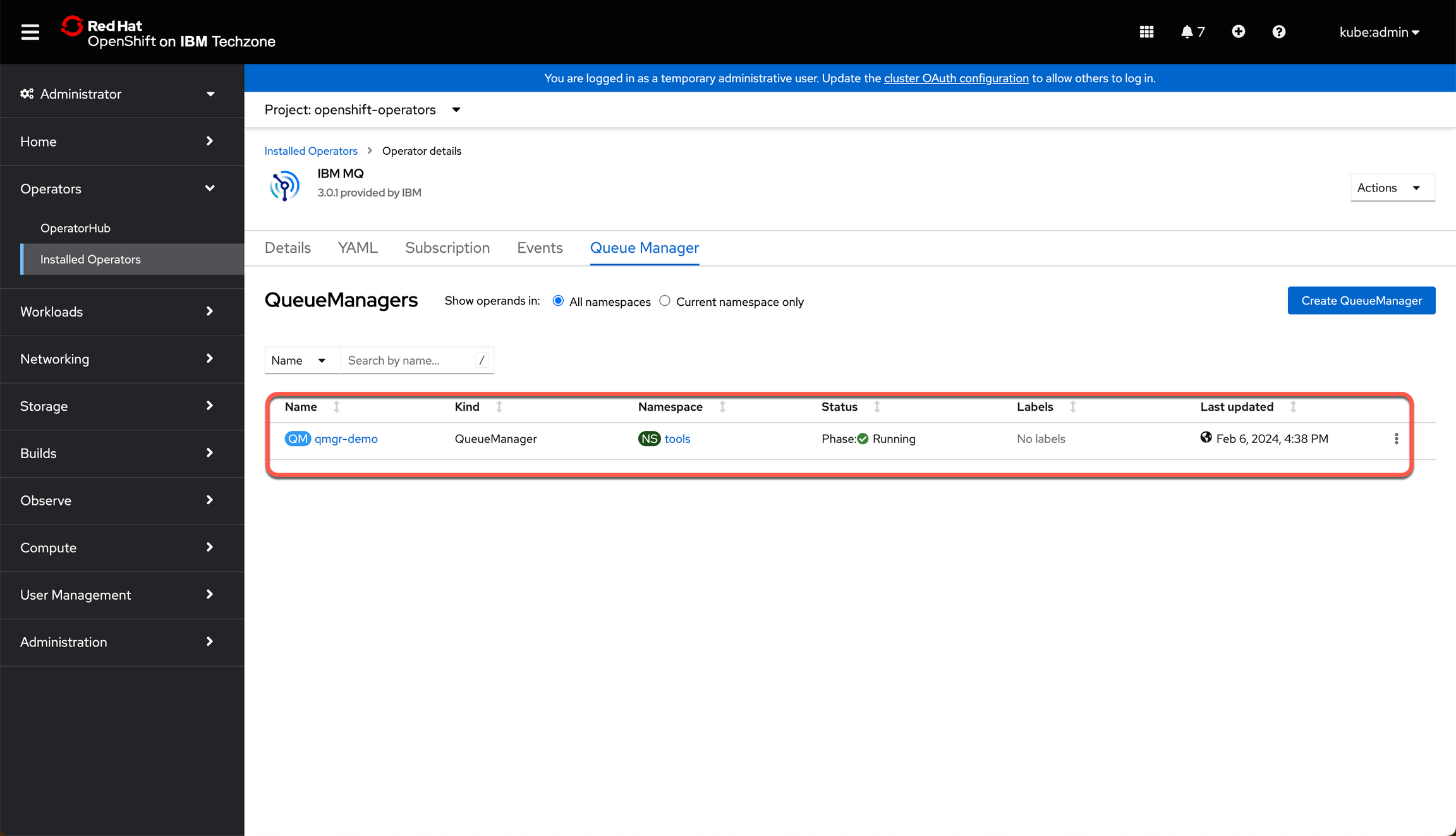 Ibm Mq Uniform Clusters Demo