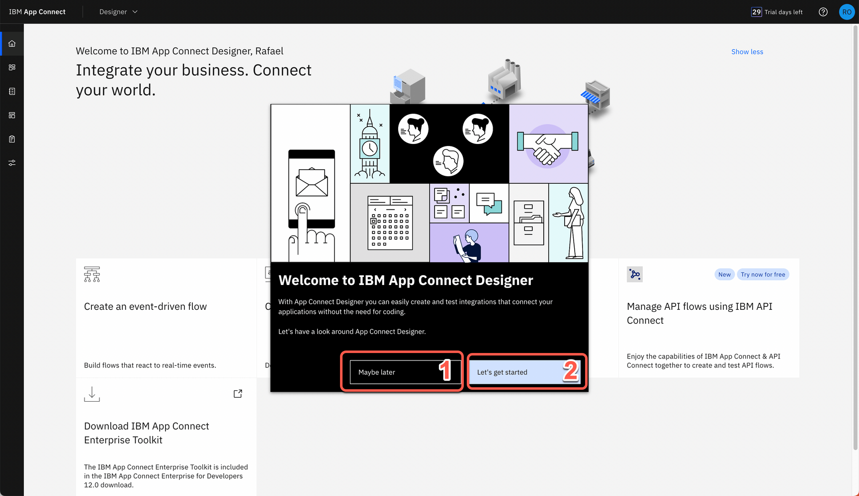 Accessing IBM API Connect and IBM App Connect on AWS