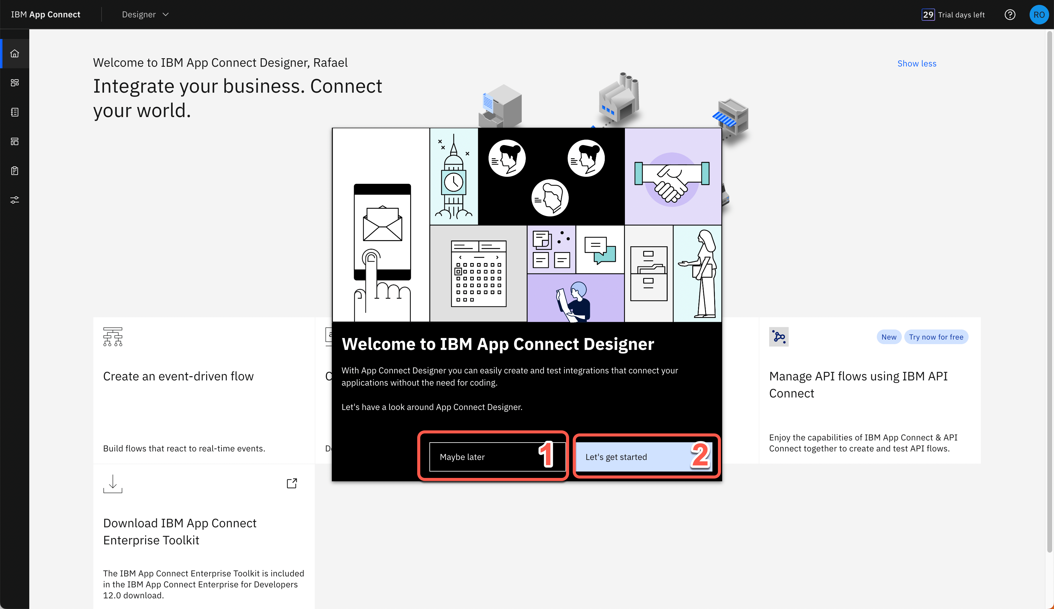 Accessing IBM API Connect and IBM App Connect on AWS