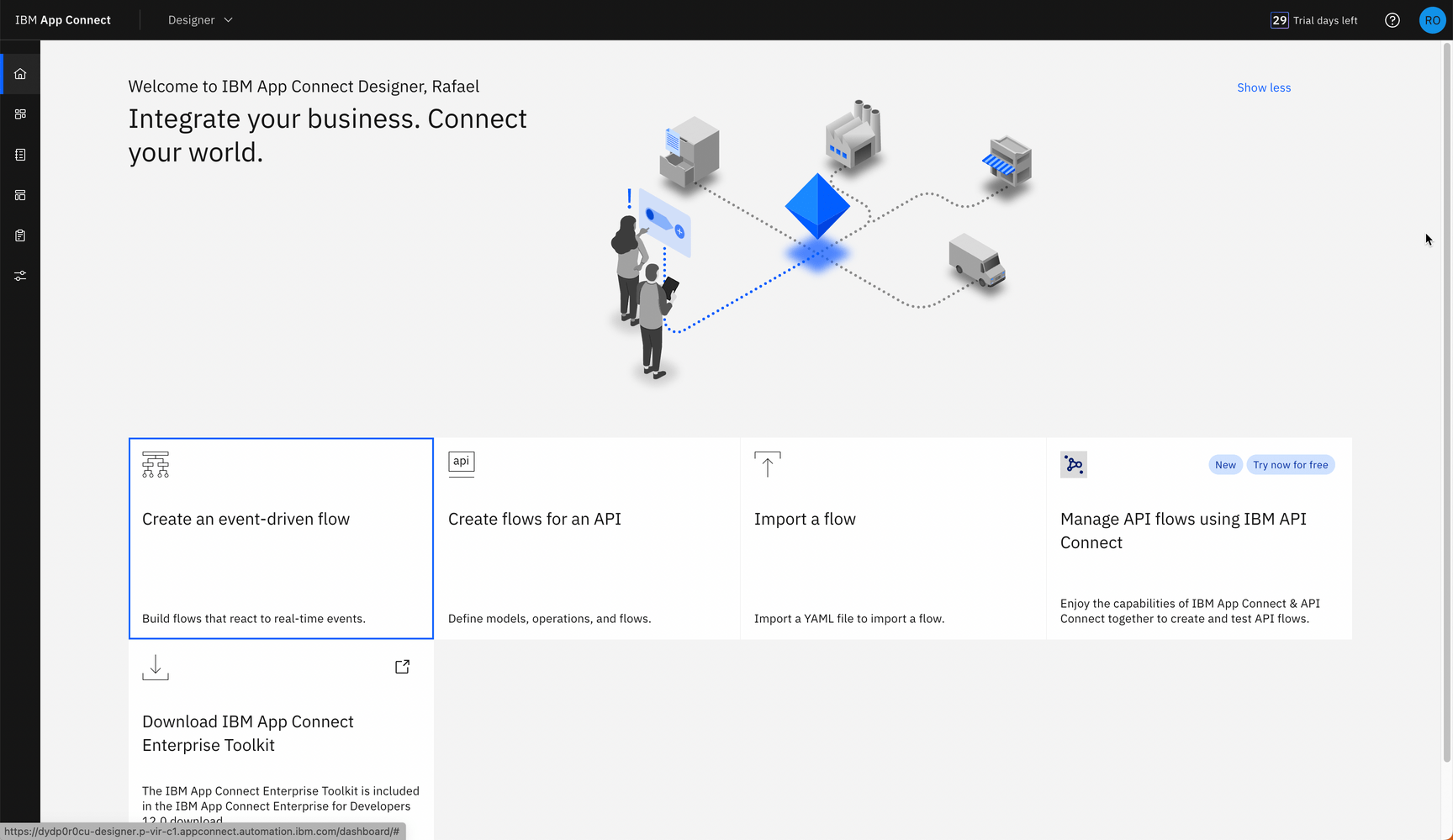 Accessing IBM API Connect and IBM App Connect on AWS