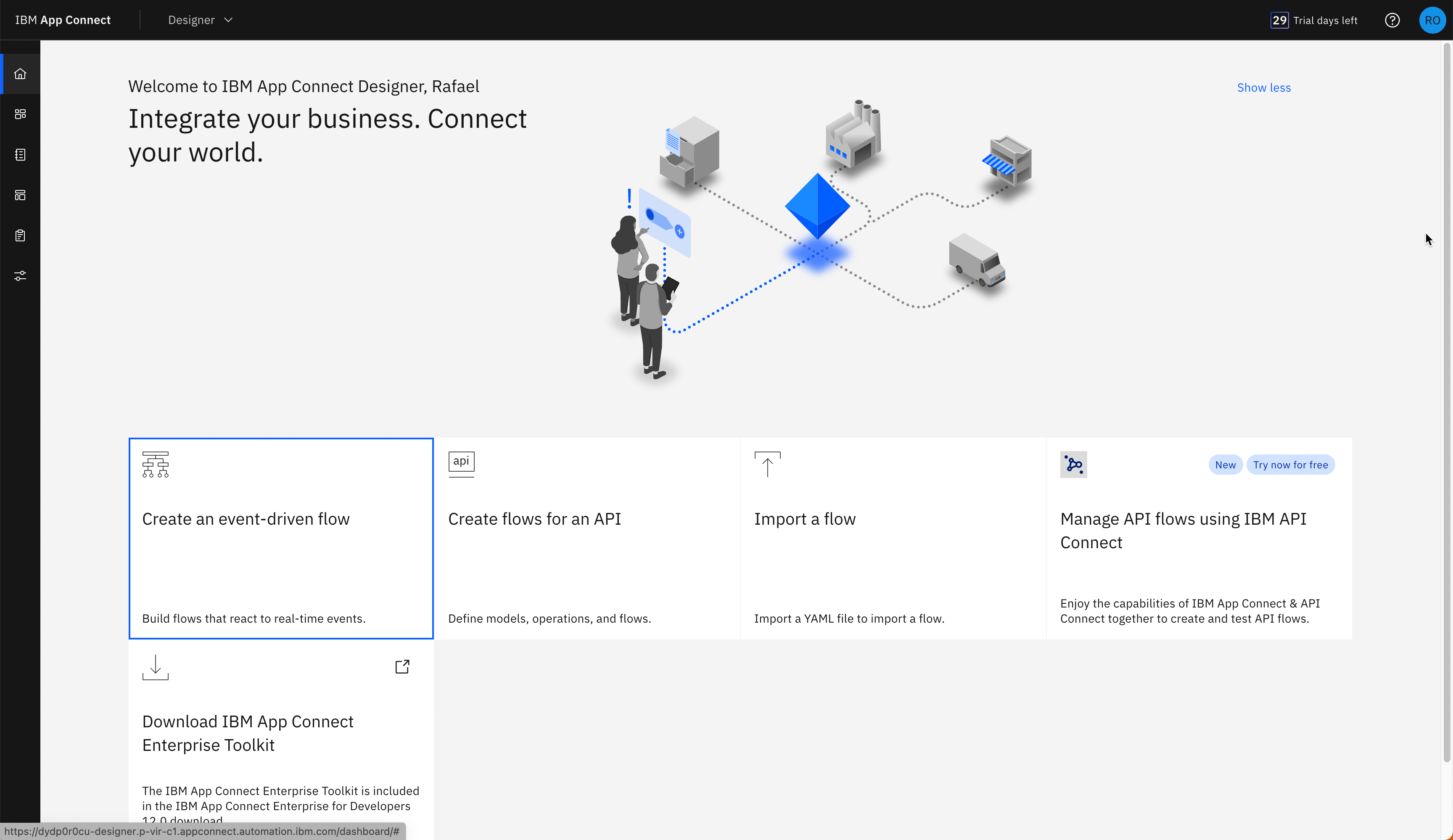 Accessing IBM API Connect and IBM App Connect on AWS